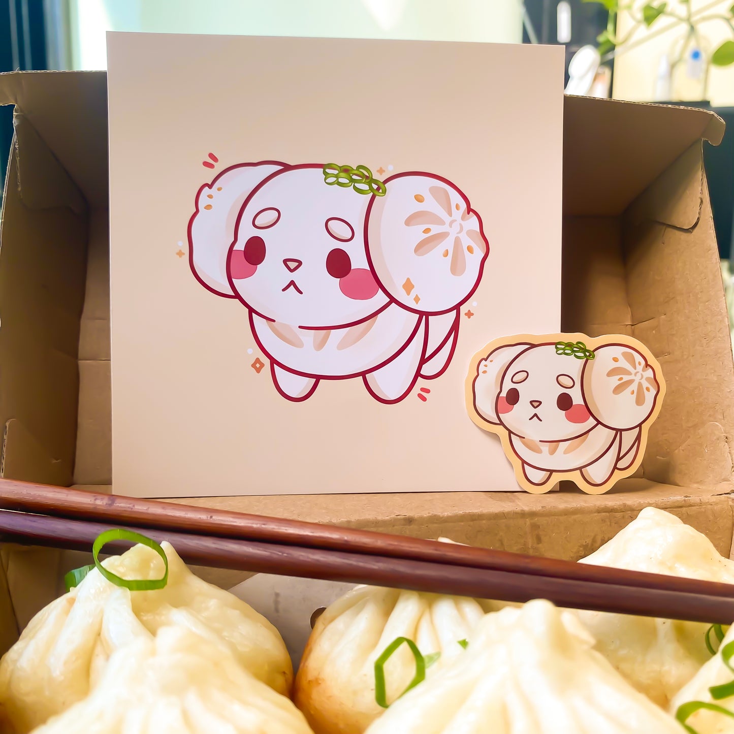 Fidough Bao Sticker - Pokemon Food Merch | Poliswag Club