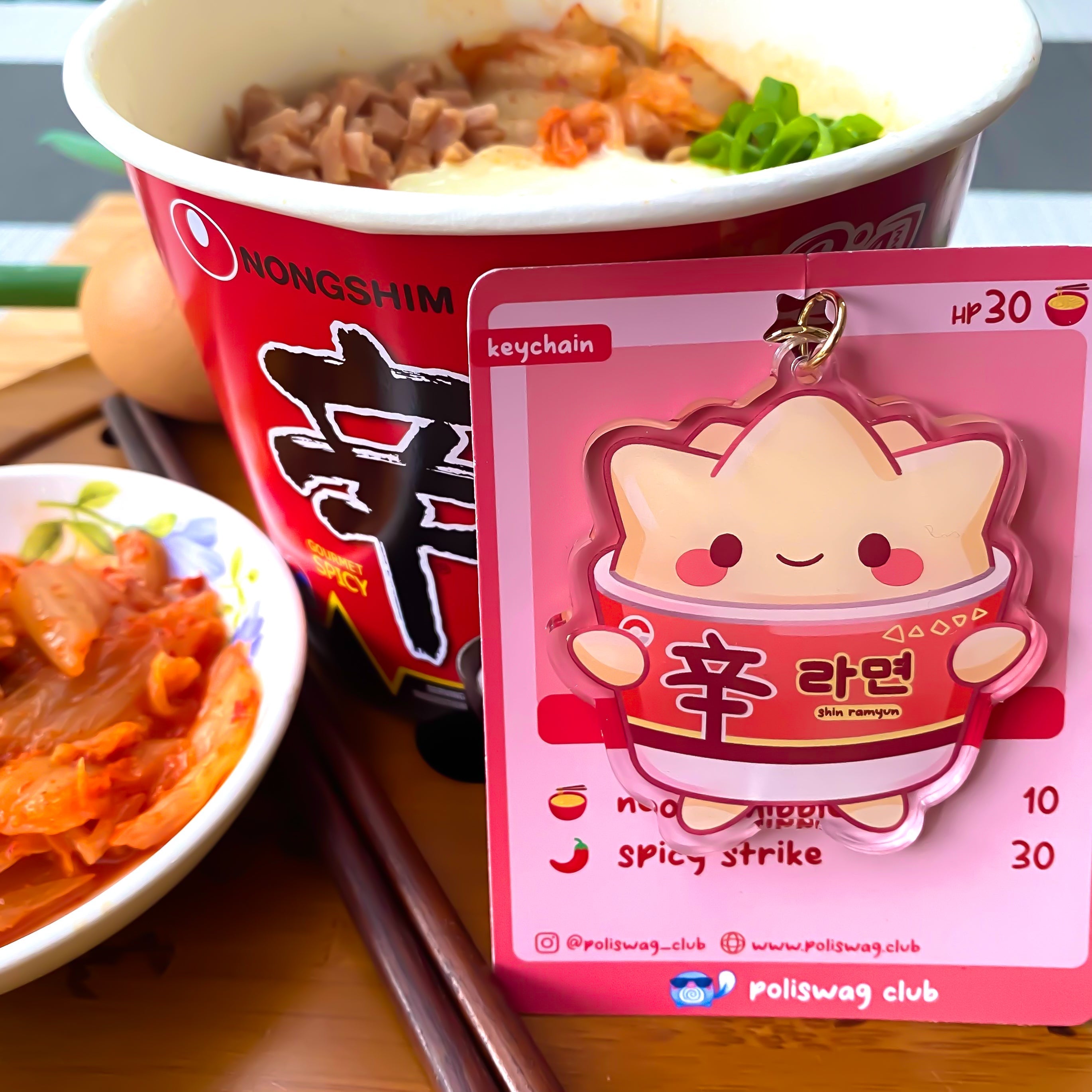 Togepi Ramen Keychain [Large] - Pokemon Food Merch | Poliswag Club